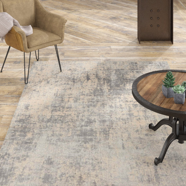 Wrought Studio Julyn Abstract Ivory/Silver Gray Area Rug & Reviews ...