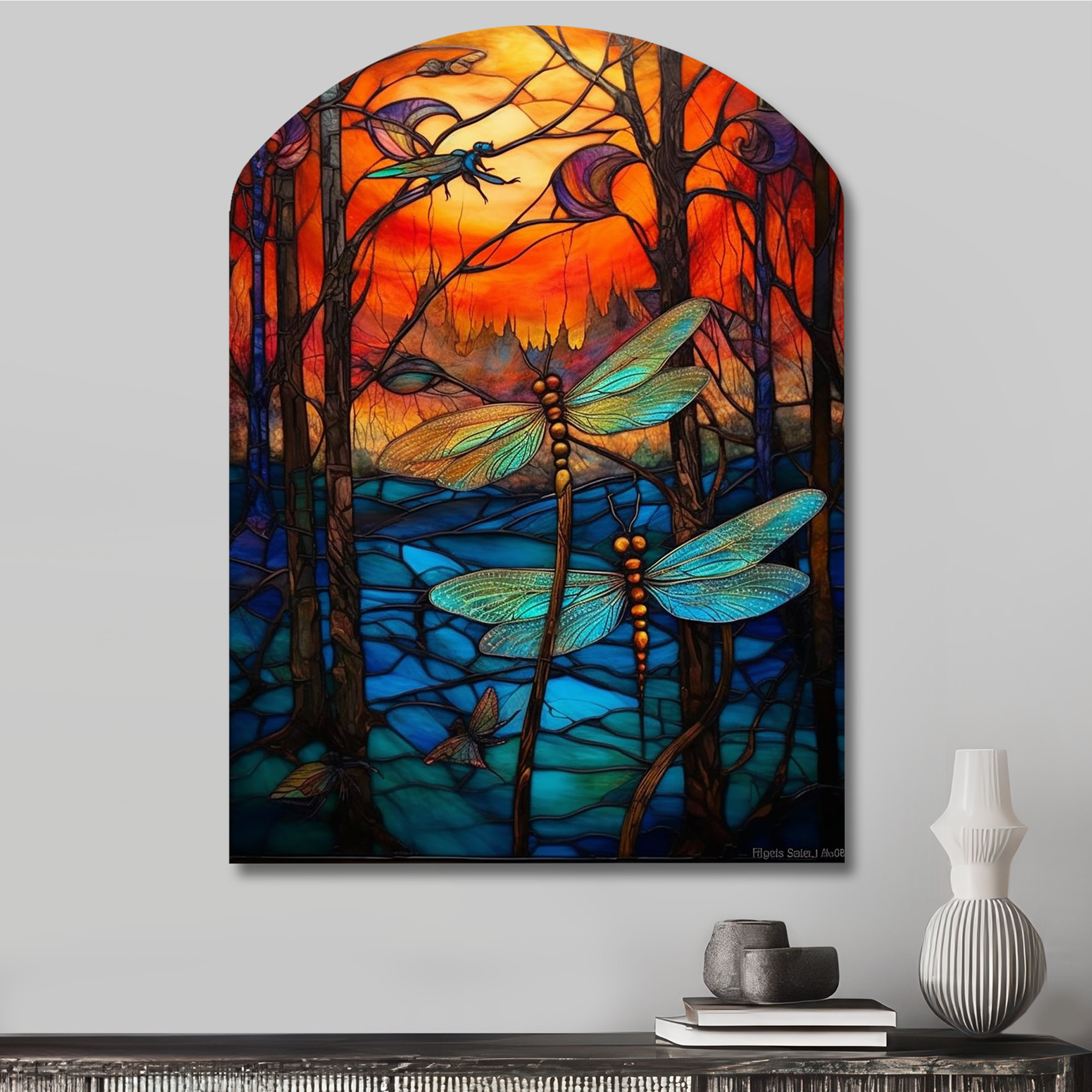 Design Art Majestic Dragonfly In Enchanted Forest I - Animals Dragonfly ...