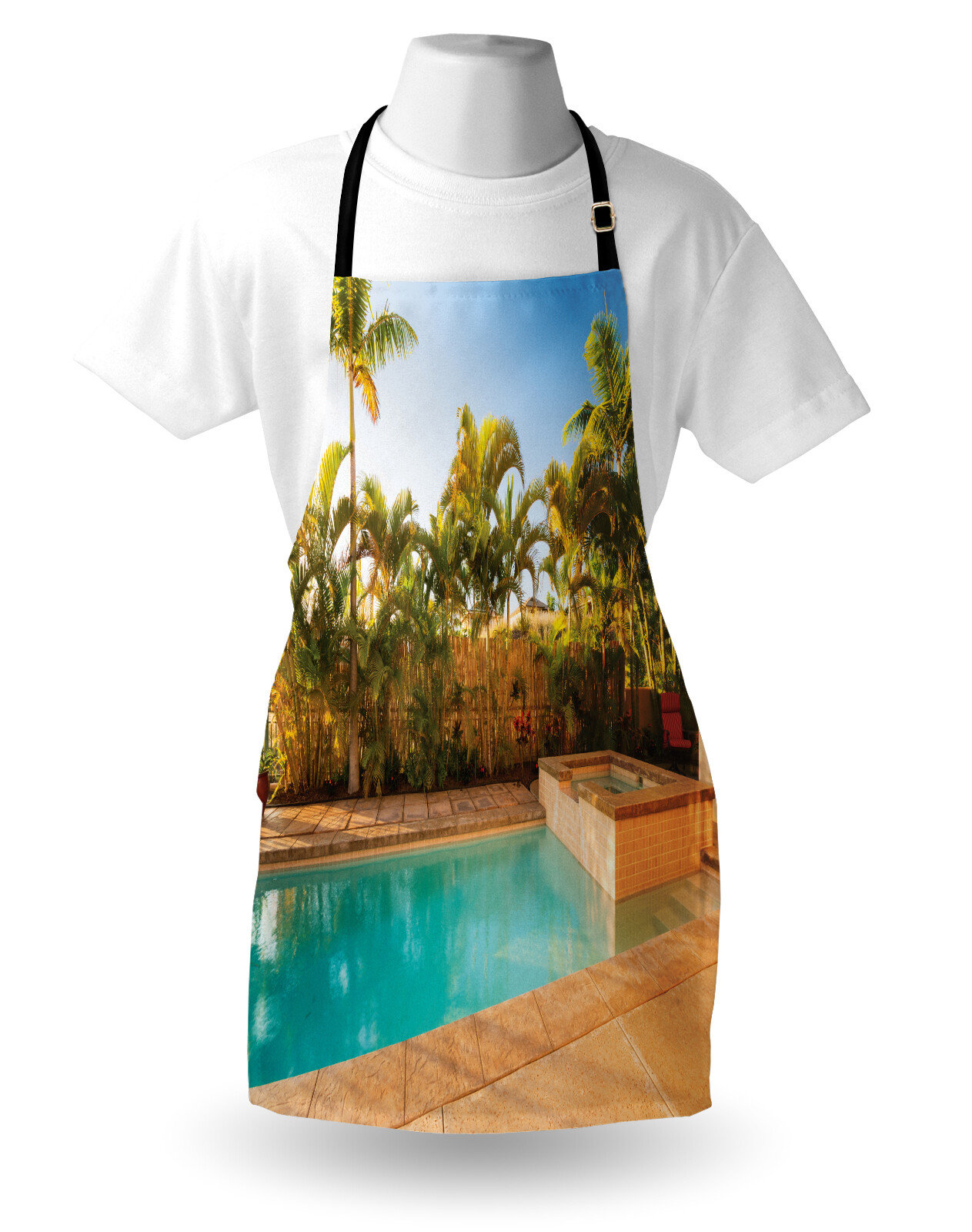 Bungalow Rose Pool View Apron Unisex Home with Hot Tub Trees Adult Size ...