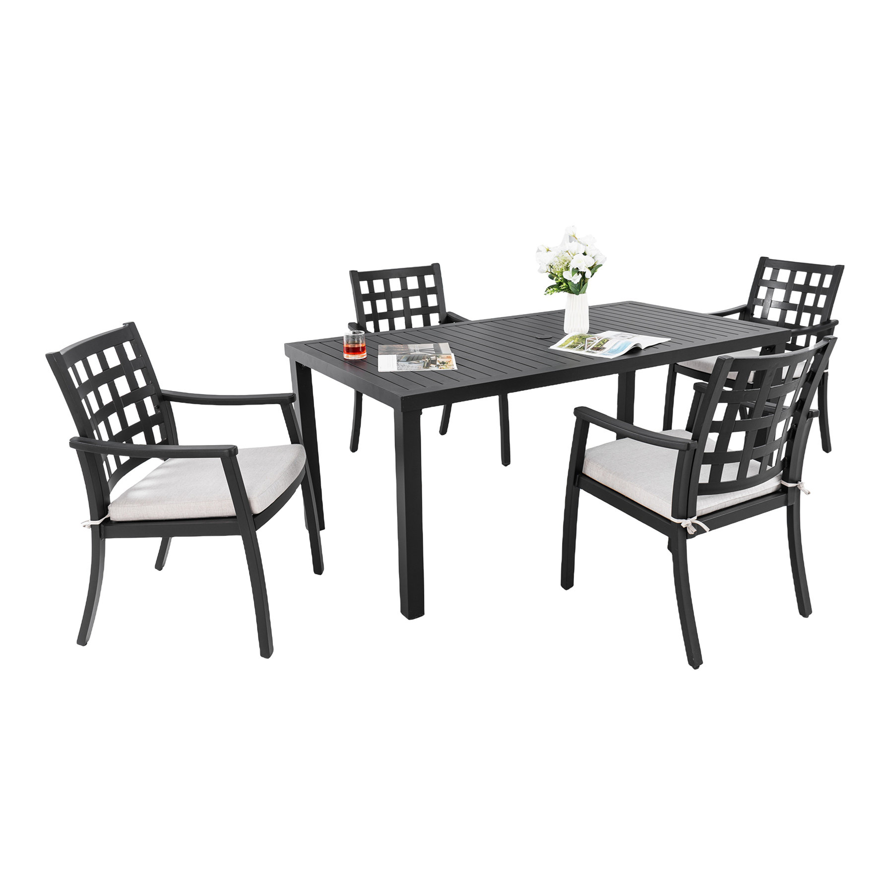 Latitude Run® 2-Piece PP Single-Seater Chairs + Coffee Table Set | Wayfair