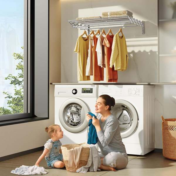 Rebrilliant Metal Wall-Mounted Drying Rack | Wayfair