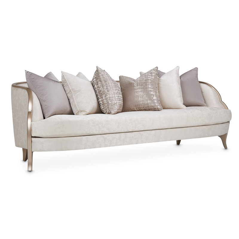 Michael Amini Malibu Crest 100'' Recessed Arm Sofa & Reviews | Wayfair
