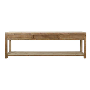 Lily's Living 110" W Rectangle Weathered Natural Wood Indoor Vintage ...