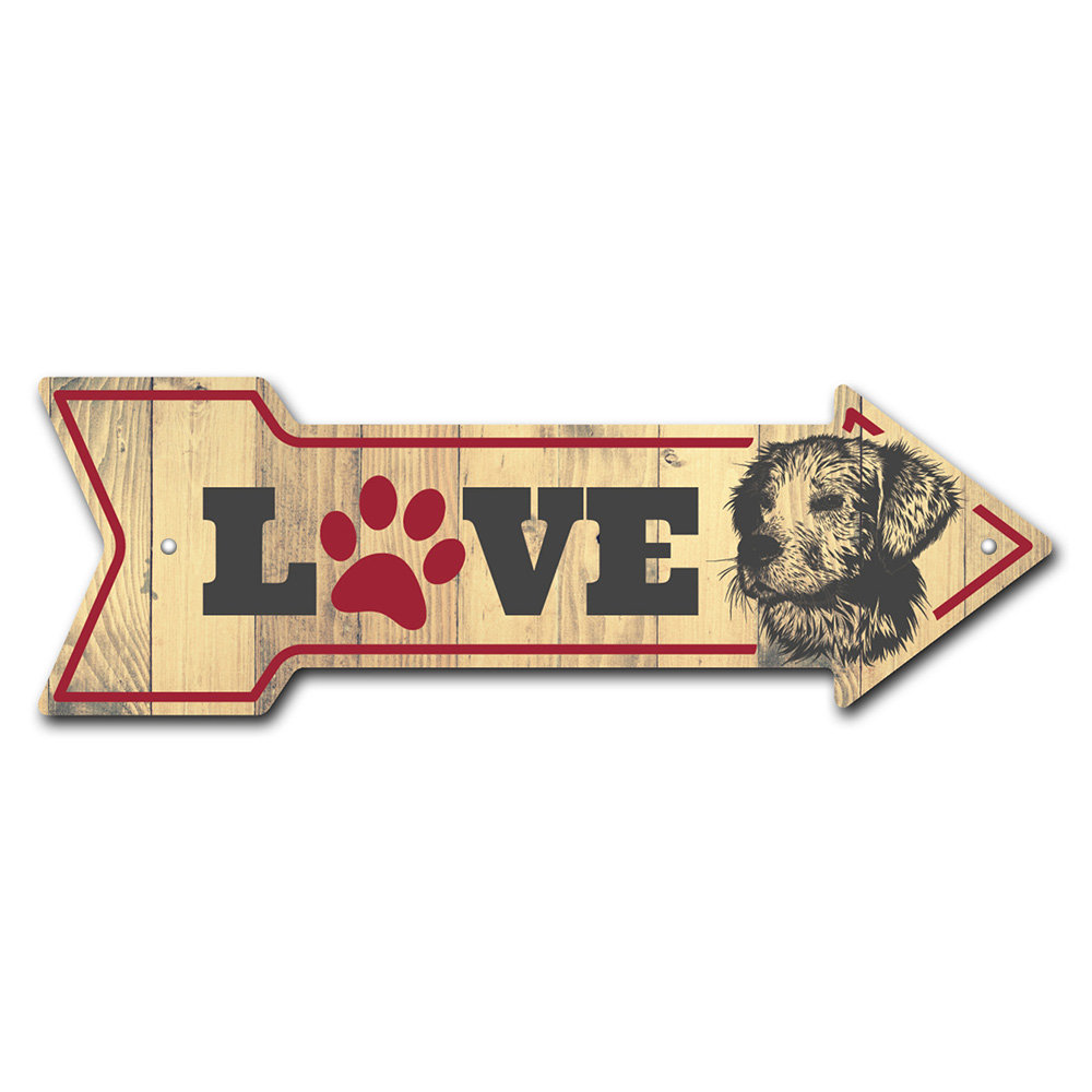 SignMission Removable-999764_Love Dogs Arrow Removable Decal Funny Home ...