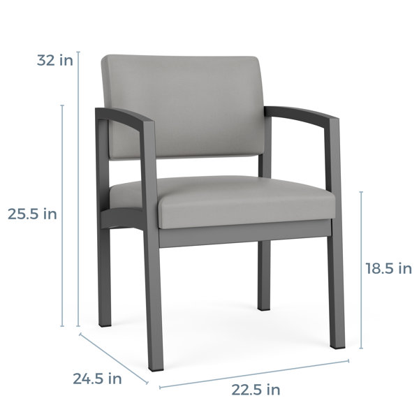 Lesro Lenox Steel Waiting Reception Guest Chair Metal Frame & Reviews ...