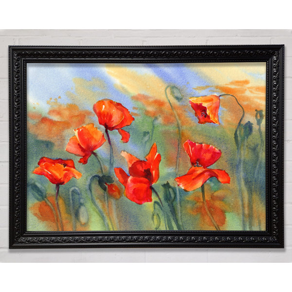 Rosalind Wheeler Poppy Abstract - Single Picture Frame Print | Wayfair ...