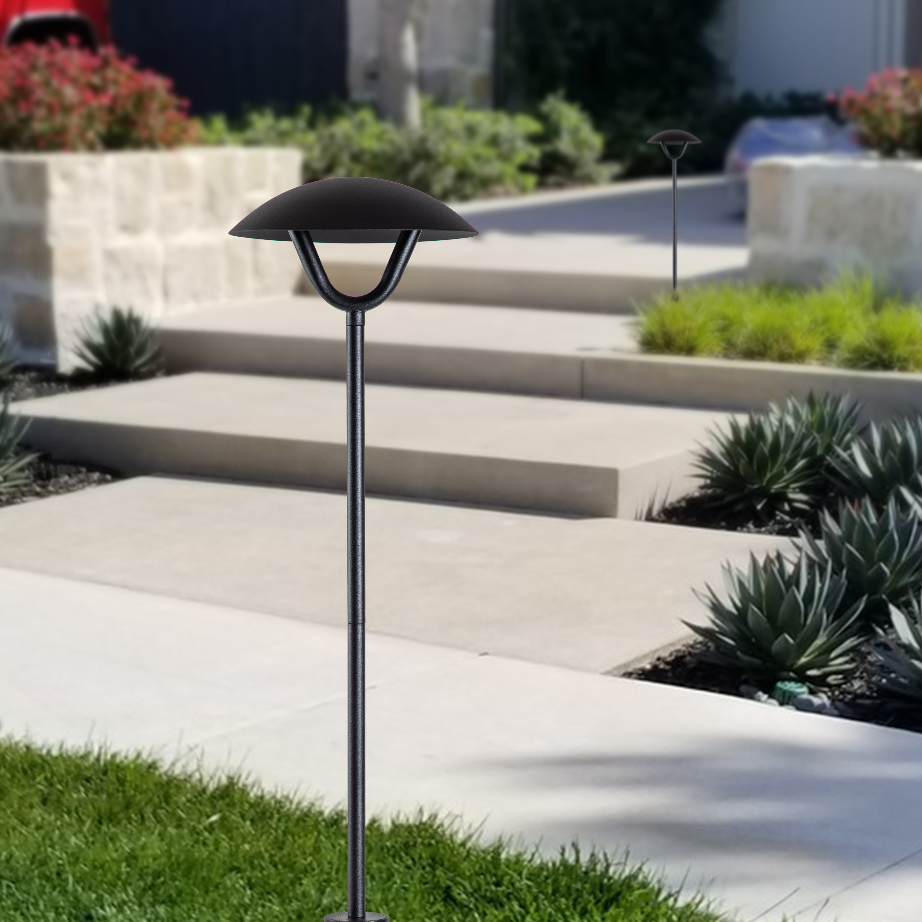 C Cattleya Matte Black Low Voltage Integrated LED Metal Pathway Light ...