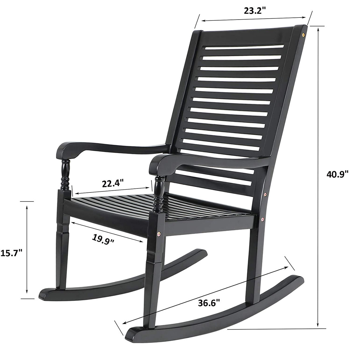 Lark Manor™ Alekper Outdoor Rocking Solid Wood Chair & Reviews | Wayfair