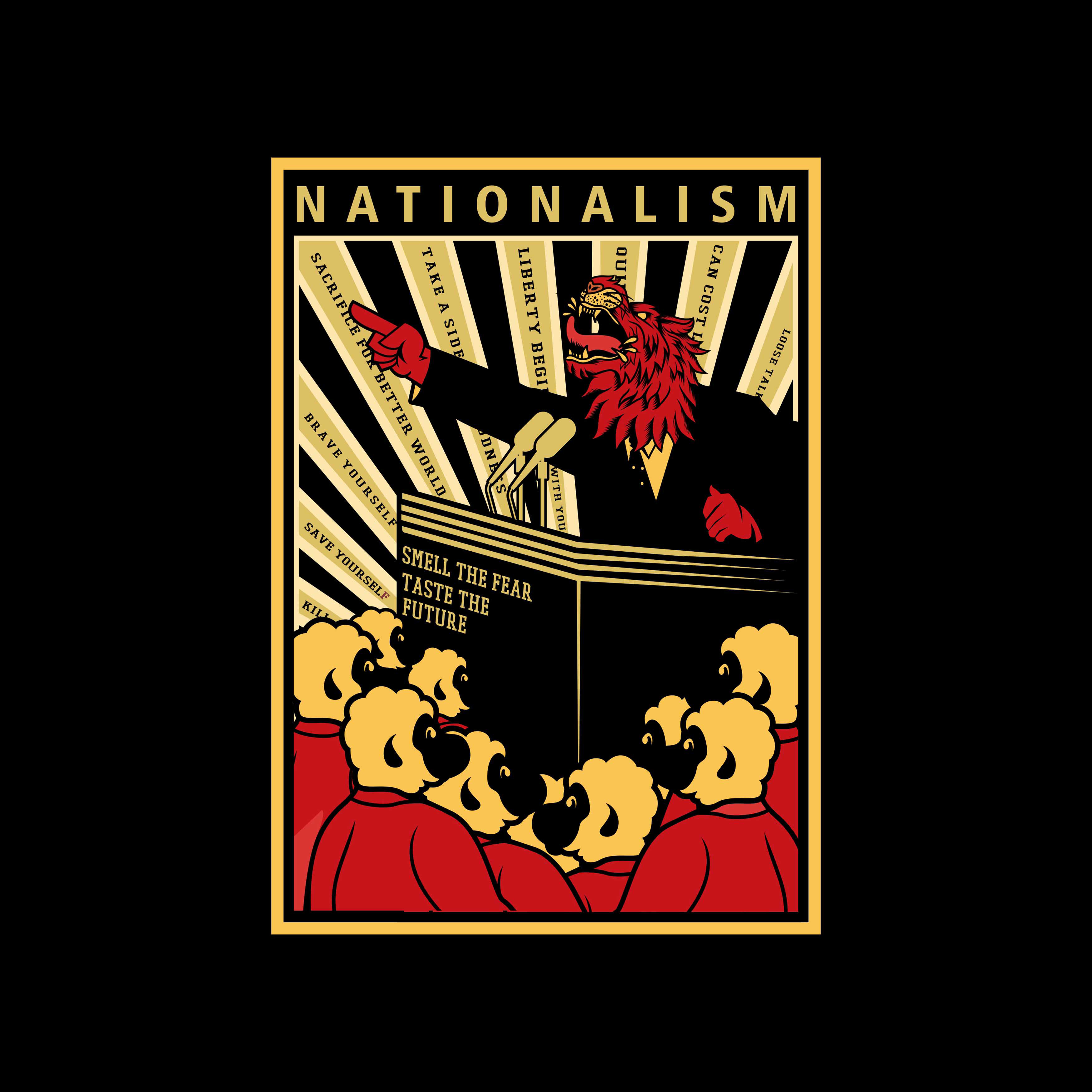 Trinx Ineson Nationalism Propaganda Style Poster Illustration On Canvas ...
