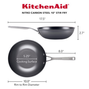 KitchenAid® Kitchenaid Nitro Carbon Steel Stir Fry Pan / Wok Pan ...