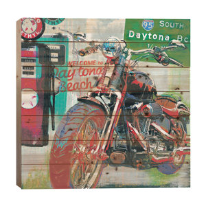 Williston Forge Hataway Daytona Beach - Unframed Print on Wood | Wayfair