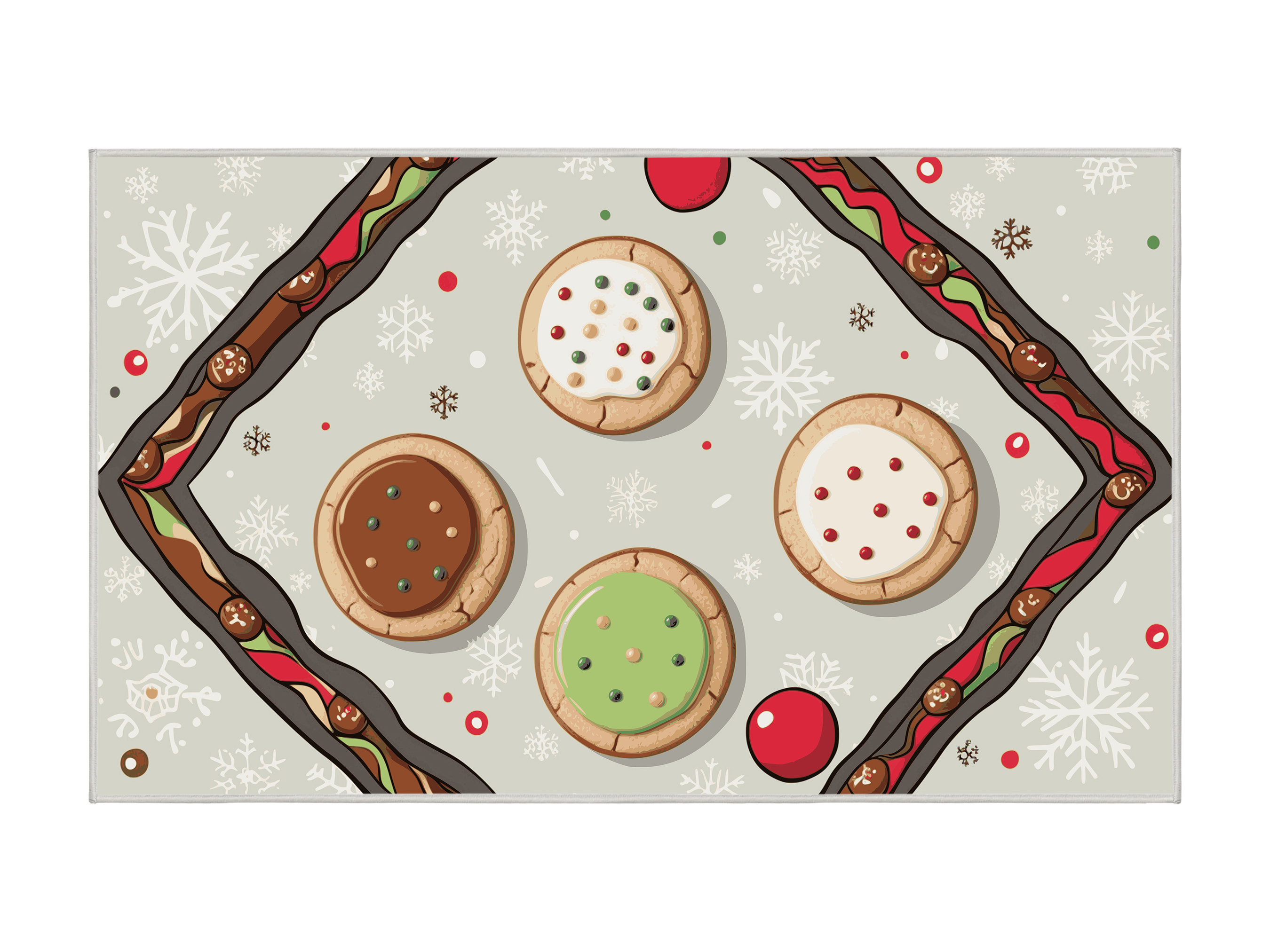 East Urban Home Washable Cookies Holiday Rug | Wayfair