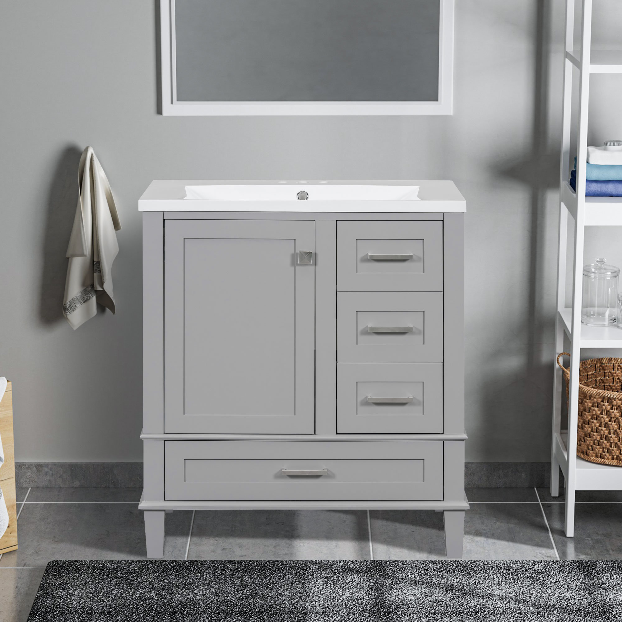 Winston Porter Ollin 30 Free Standing Single Bathroom Vanity With