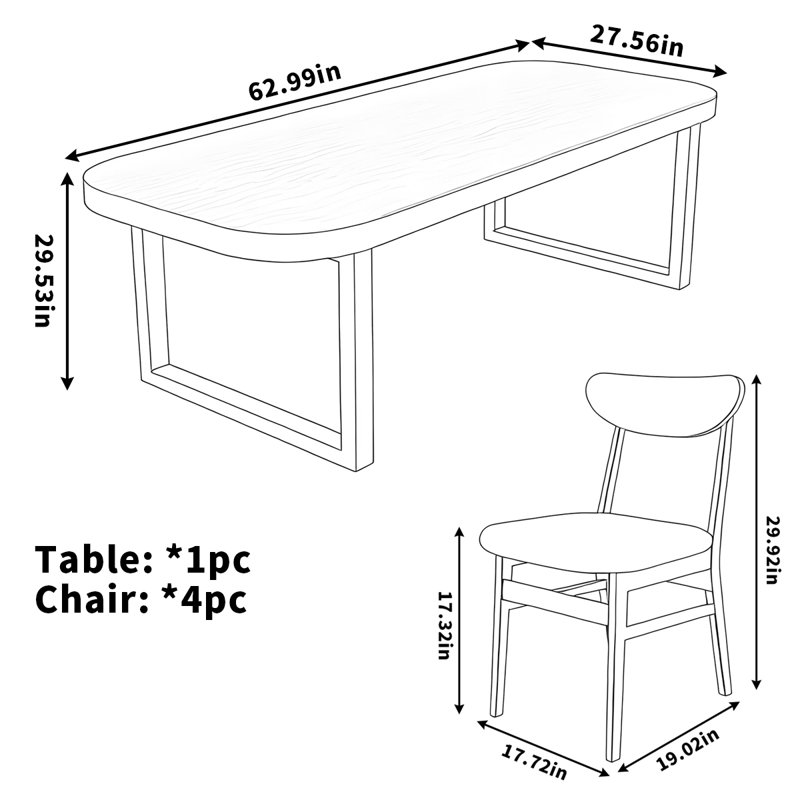 corner dining table dimensions