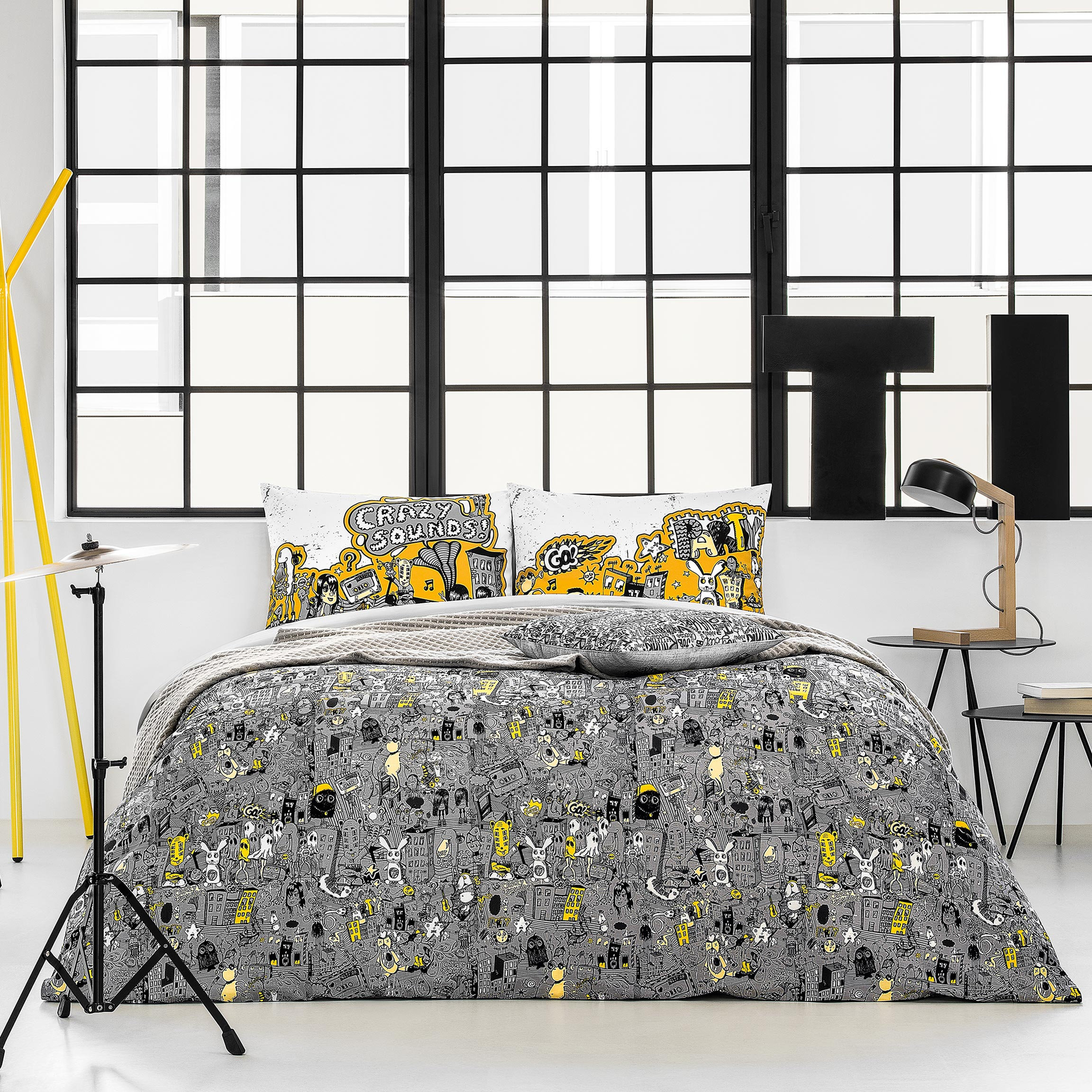 Togas FUNKY Graphite Flat Sheet Single, 1Item, Pc | Perigold
