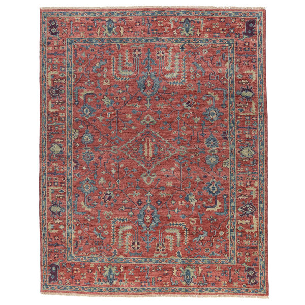 Tufenkian Rock My Classics Handmade Hand-Knotted Wool Red/Blue Rug ...