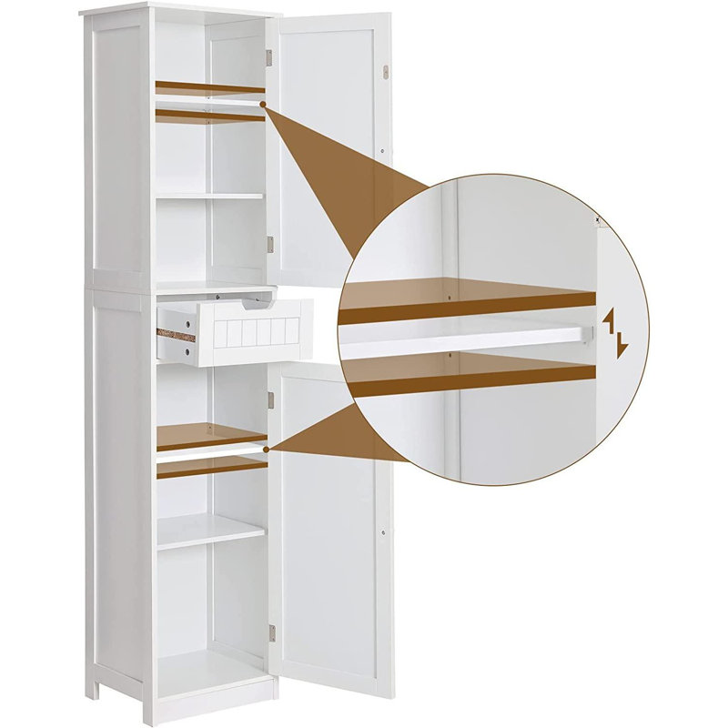 Red Barrel Studio® Salal Freestanding Linen Cabinet | Wayfair