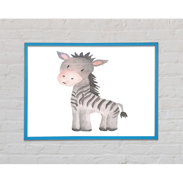 Bloomsbury Market Friendly Zebra by Unkown - Single Picture Frame Print ...