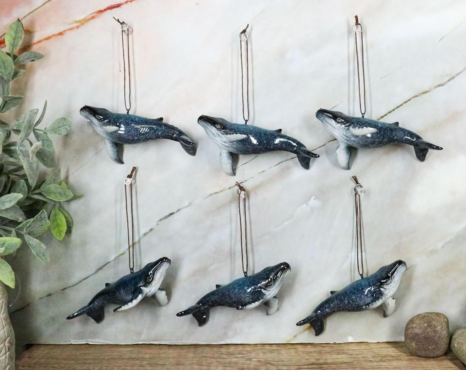 Breakwater Bay Set Of 6 Nautical Blue Humpback Whales Ocean Marine Wall ...