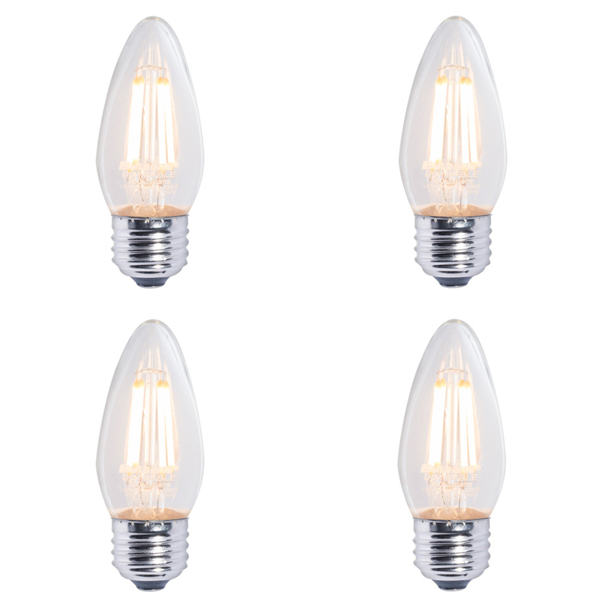 Bulbrite Industries 4.5 Watt Dimmable Clear Filament B11 Medium (E26) LED Bulb | Wayfair