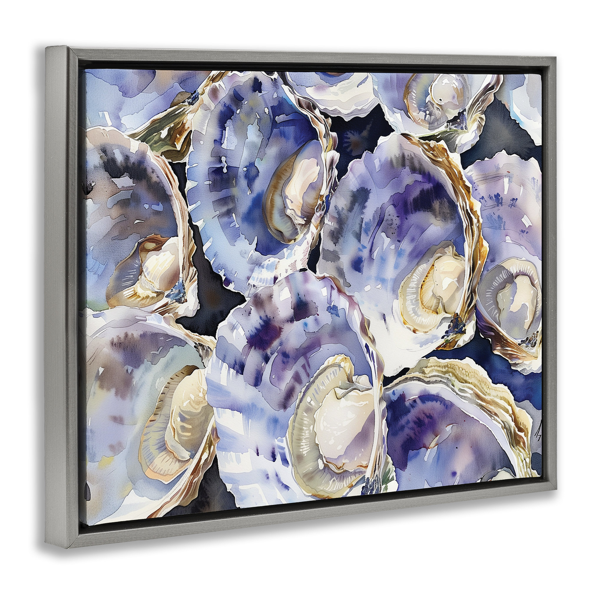 Latitude Run® Maritime Clams & Oysters Floating Frame, design by Heidi ...