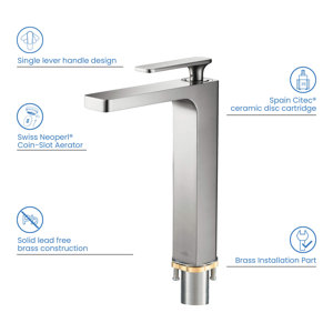 KIBI USA Infinity Vessel Sink Faucet Single-handle Bathroom Faucet ...