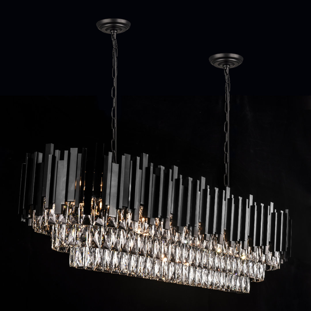 Mercer41 Modern Crystal Chandelier - 18-Light E12 Crystal Light With ...