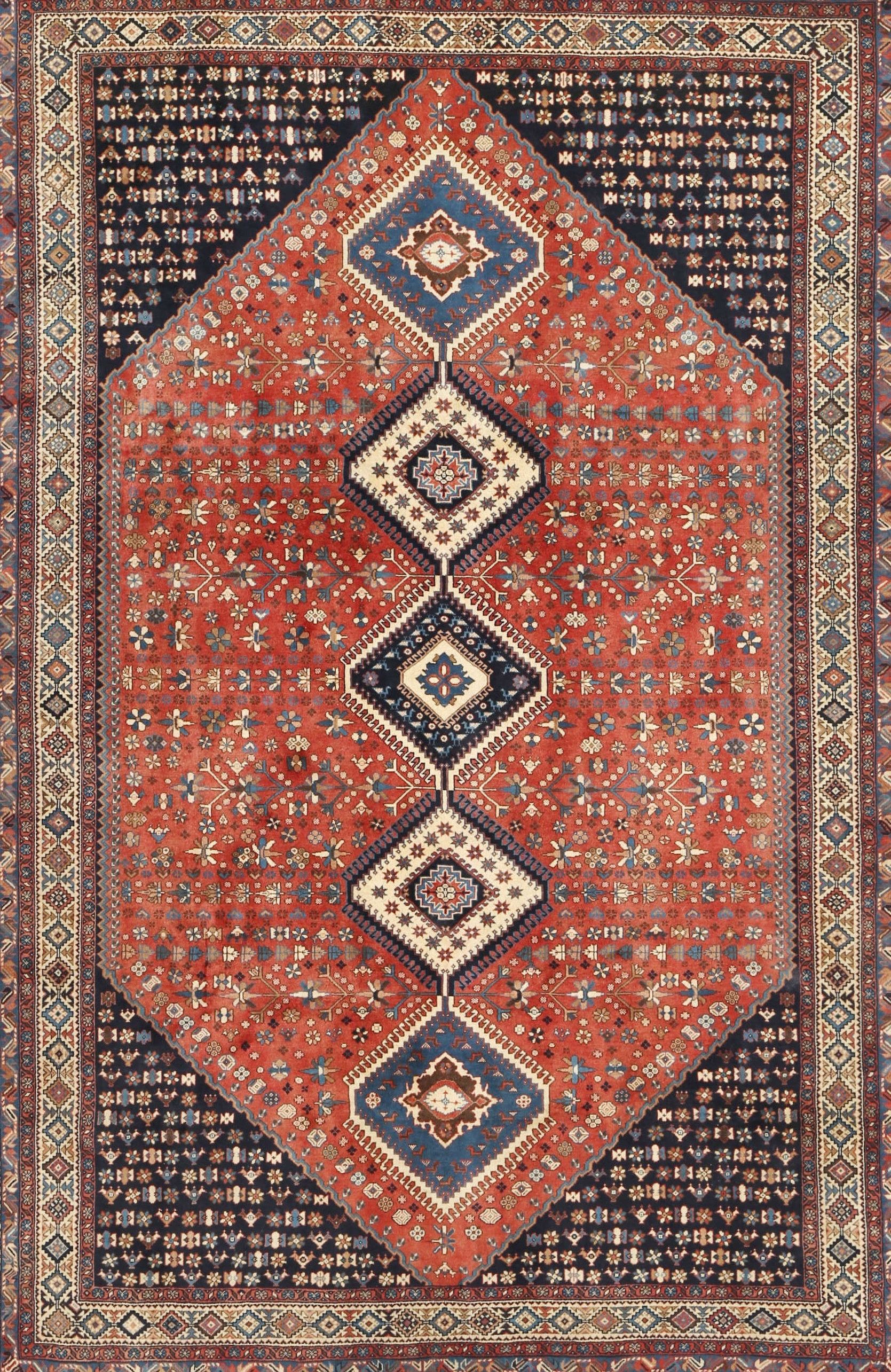 Bungalow Rose Southwestern Beige/Navy Blue/Red Area Rug | Wayfair