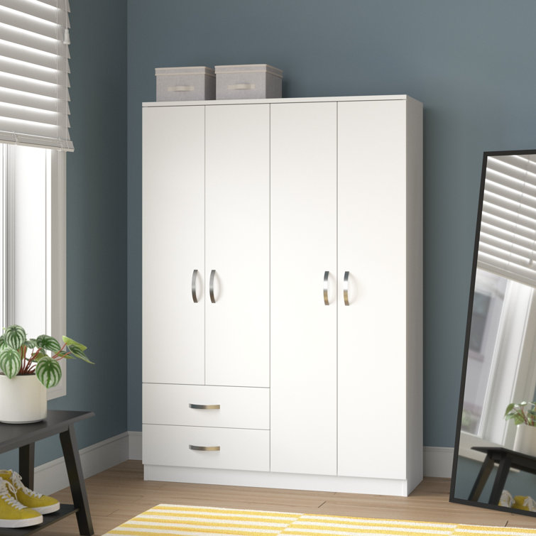 Wade Logan Haytug 4 Door Manufactured Wood Wardrobe | Wayfair.co.uk