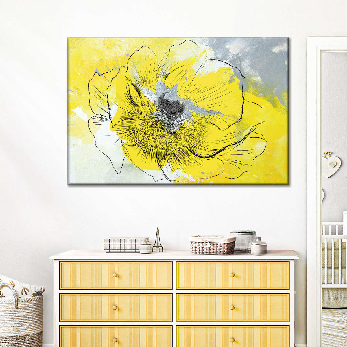 Winston Porter Bright Yellow Flower Canvas Print On Canvas Print | Wayfair