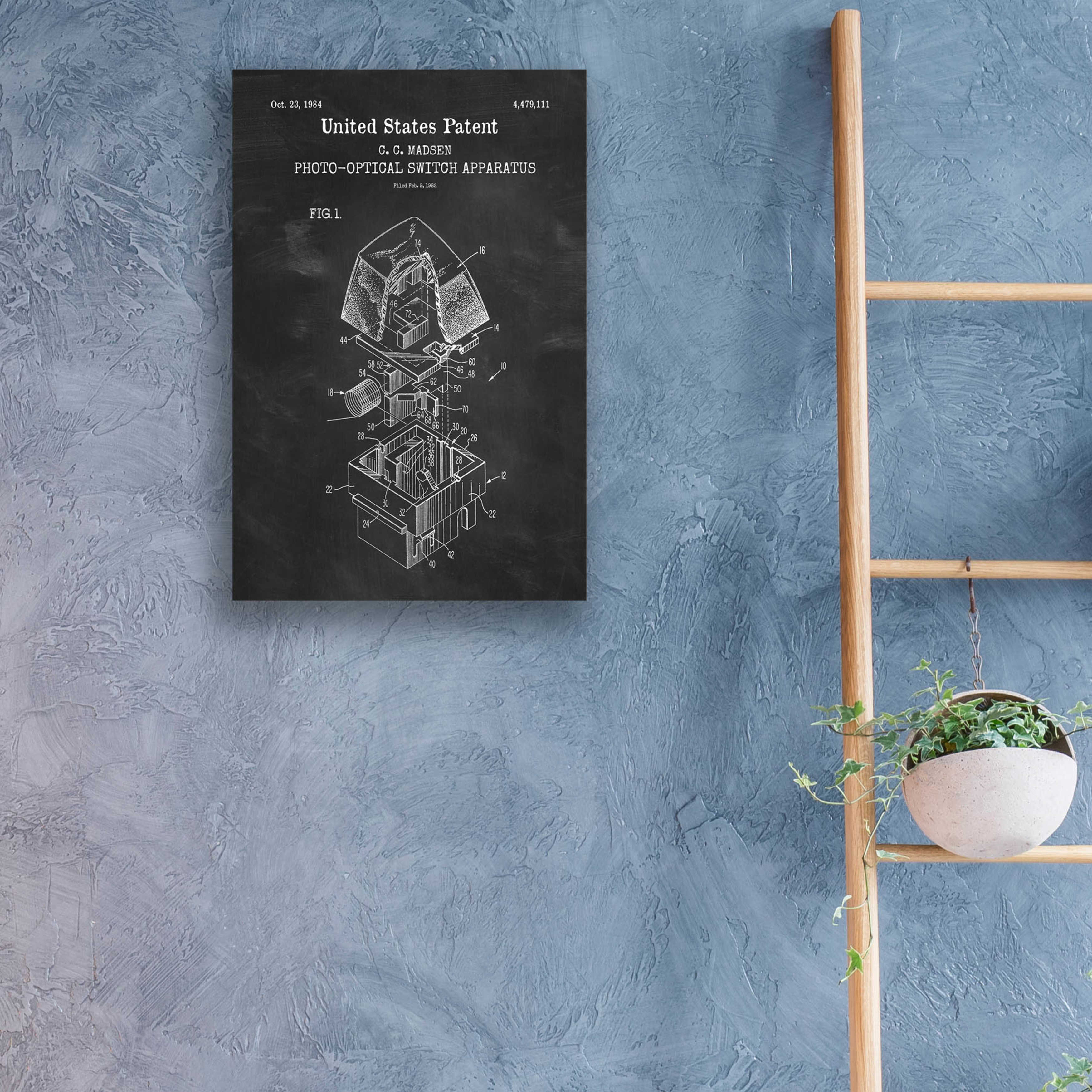 17 Stories Keyboard Key Blueprint Patent Chalkboard - Unframed Graphic ...