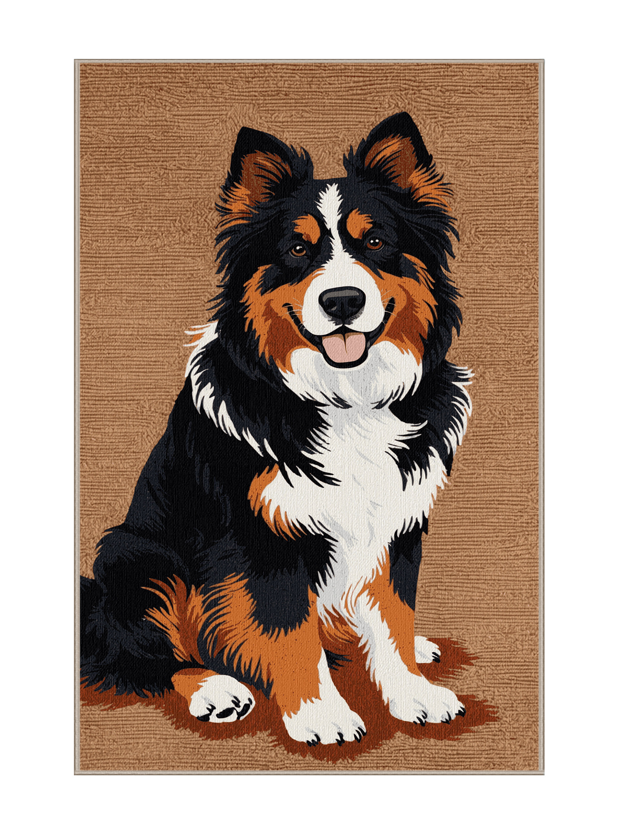 Red Barrel Studio® Washable Bernese Mountain Dog Dogs Area Rug | Wayfair
