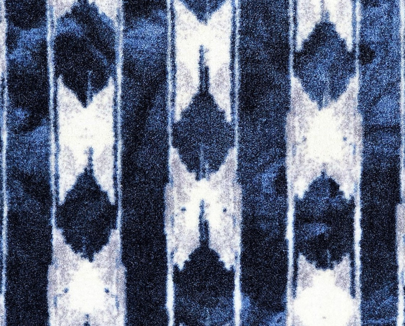 Bungalow Rose Lawaun Shades of Blue Abstract Stripes Washable Floor Mat ...
