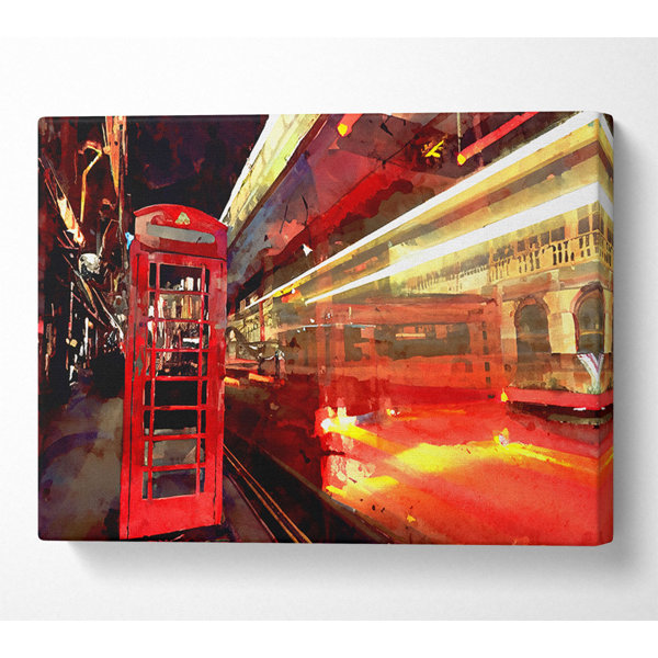ClassicLiving London Red Night Bus Blur - Wrapped Canvas Art Prints ...