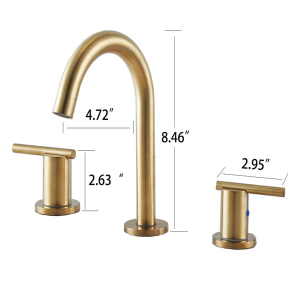 Ufaucet Widespread Faucet 2-handle Bathroom Faucet with Drain Assembly ...