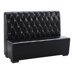 ERF, Inc. 44"H, Button Tufted Vinyl Back Upholstered Single Booth | Wayfair