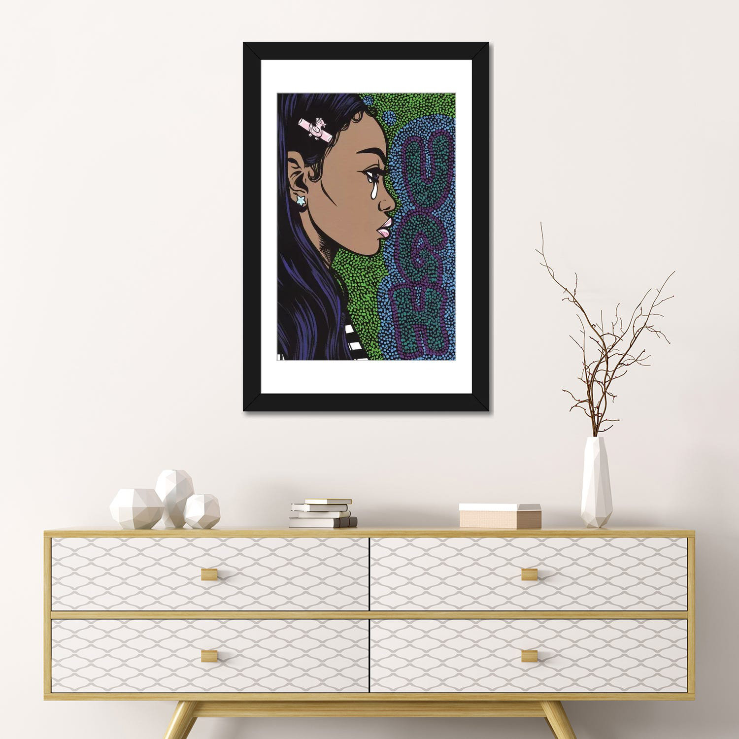 East Urban Home Ugh Crying Girl by Allyson Gutchell - Graphic Art Print ...