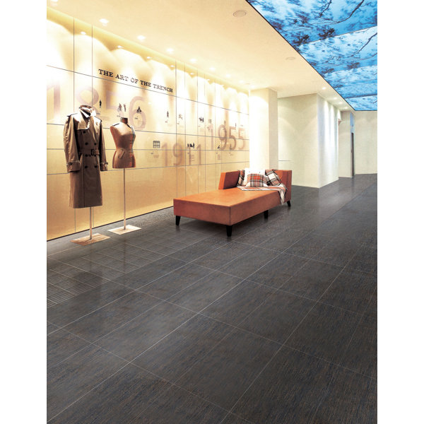 Emser Tile Perspective 12" x 3" Porcelain Bullnose Tile Trim in Black ...