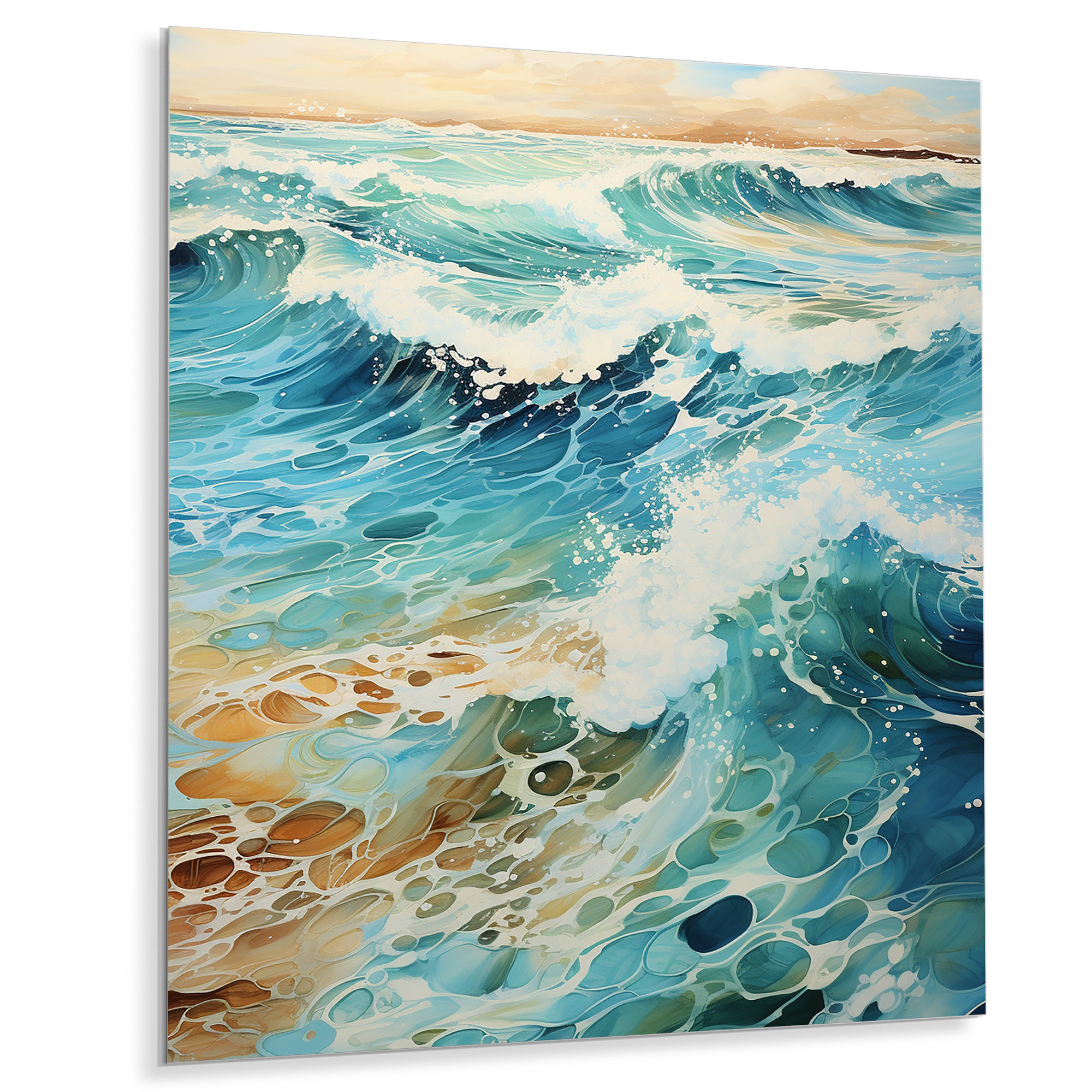 Highland Dunes Beach Photo Oceanic Rhythms X - Nautical & Beach Metal ...