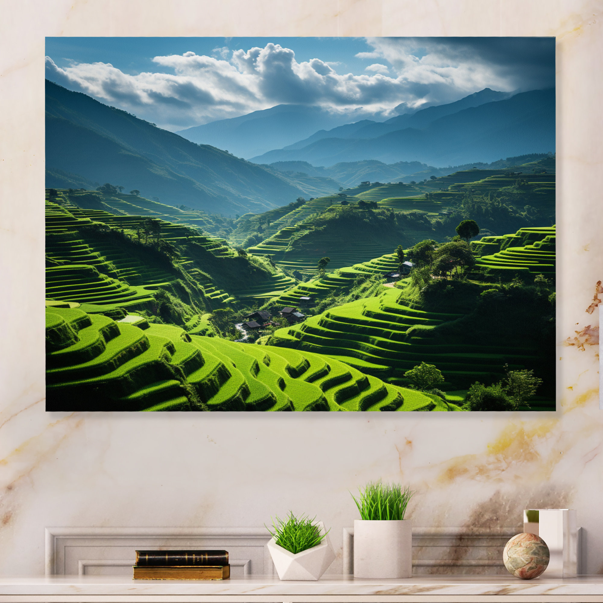 Latitude Run® Vietnamese Rice Terrace Field II - Print on Metal | Wayfair