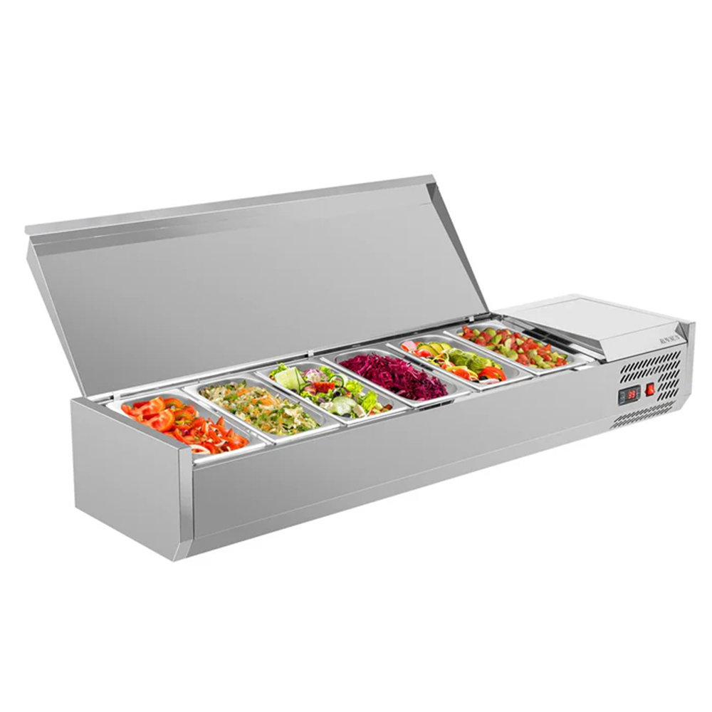 Winado 59 Inch Countertop Refrigerated Prep Rail | Wayfair