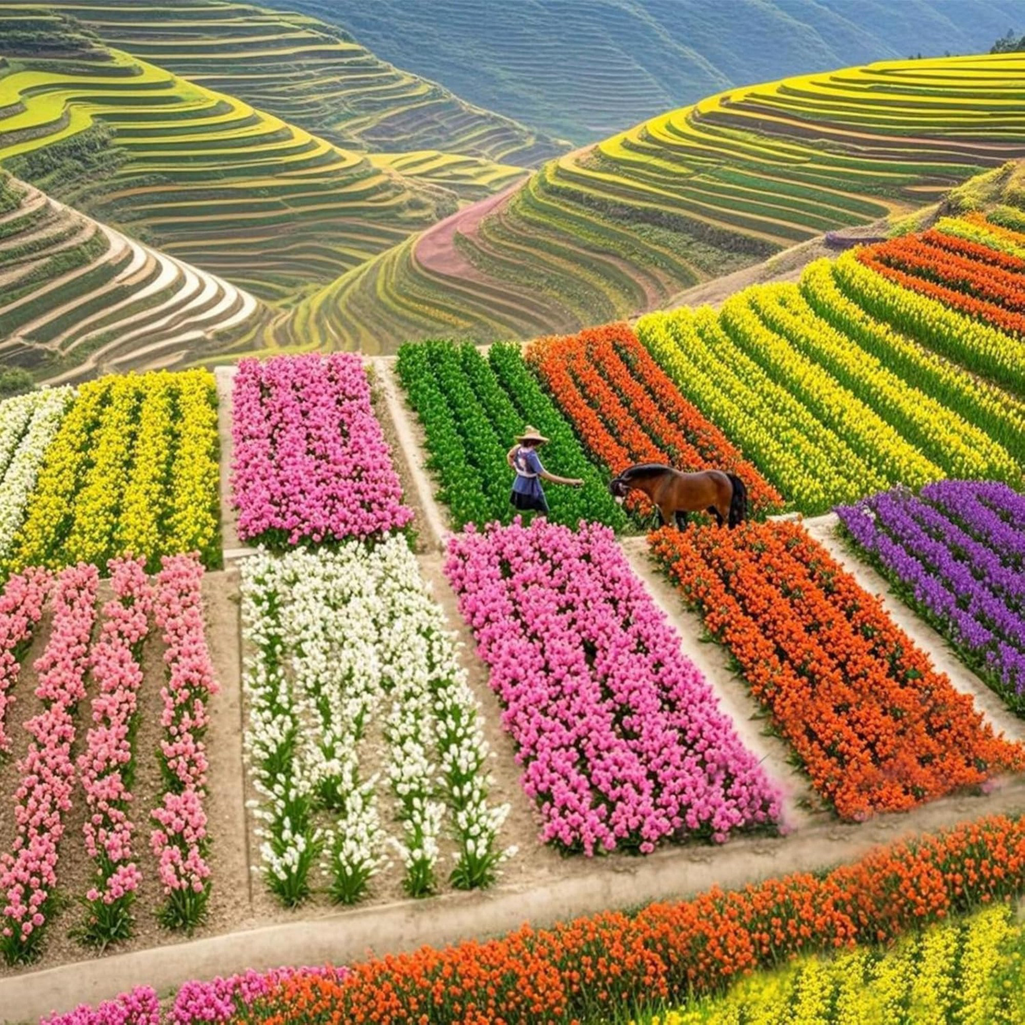 Arlmont & Co. 40 Pcs Miniature Flower Cluster Self Adhesive Flower Static Grass Tufts For Train ...