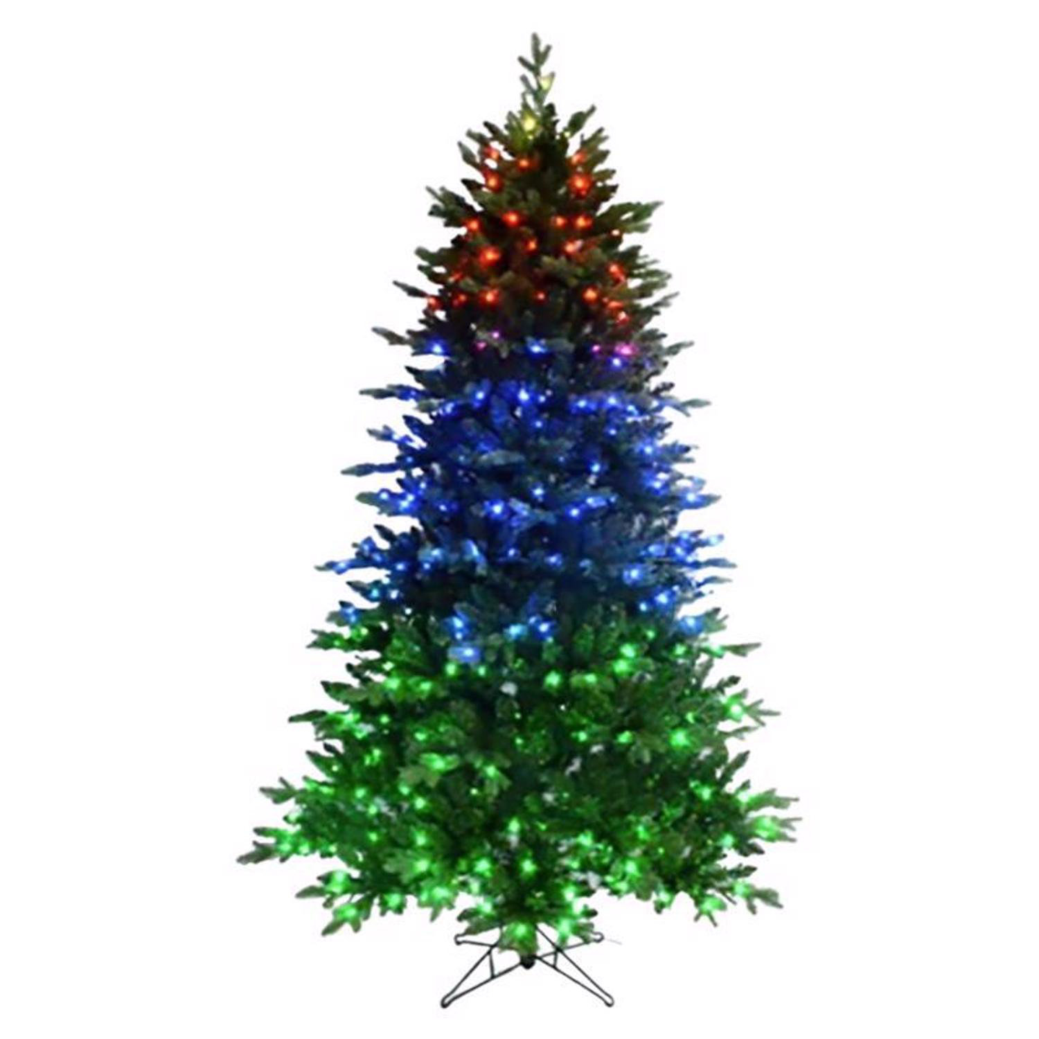 Latitude Run® 7 ft. Slim LED 400 ct Fraser Fir Color Changing Christmas ...