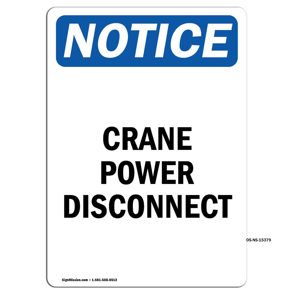 SignMission Crane Power Disconnect Sign | Wayfair