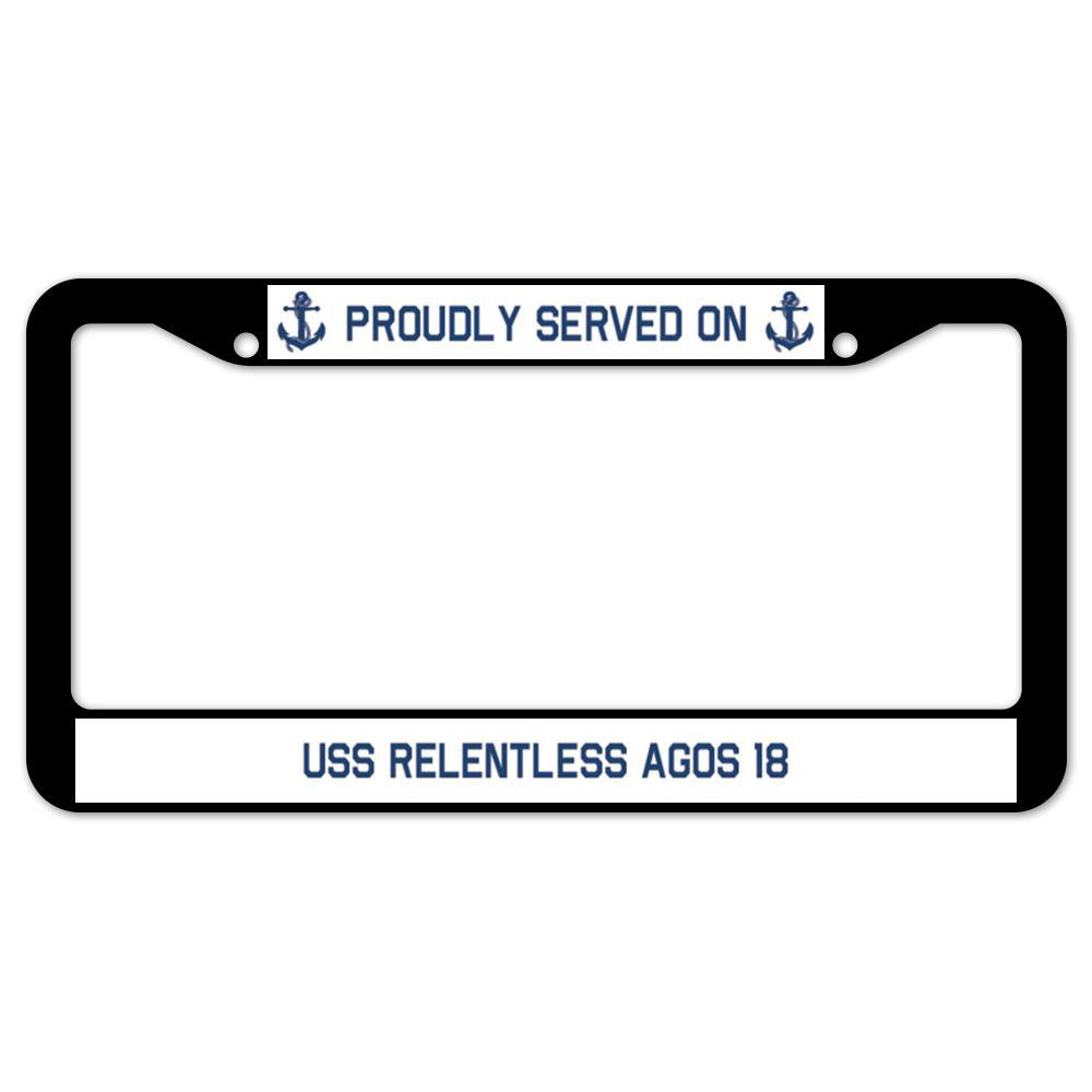 SignMission Proudly Served on USS RELENTLESS AGOS 18 Plate Frame | Wayfair