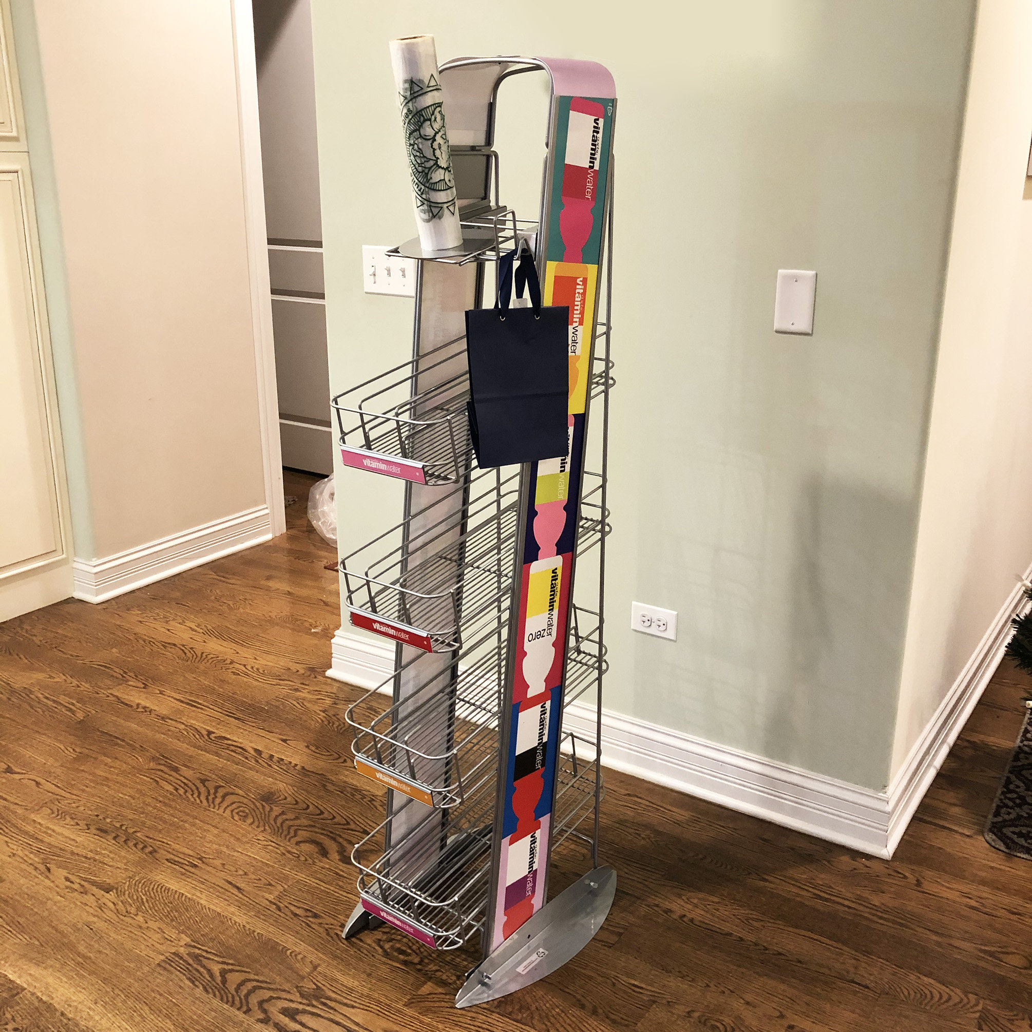 Rebrilliant Tall Beverage Rack Water Juice Wine Display Stand, Graphics ...