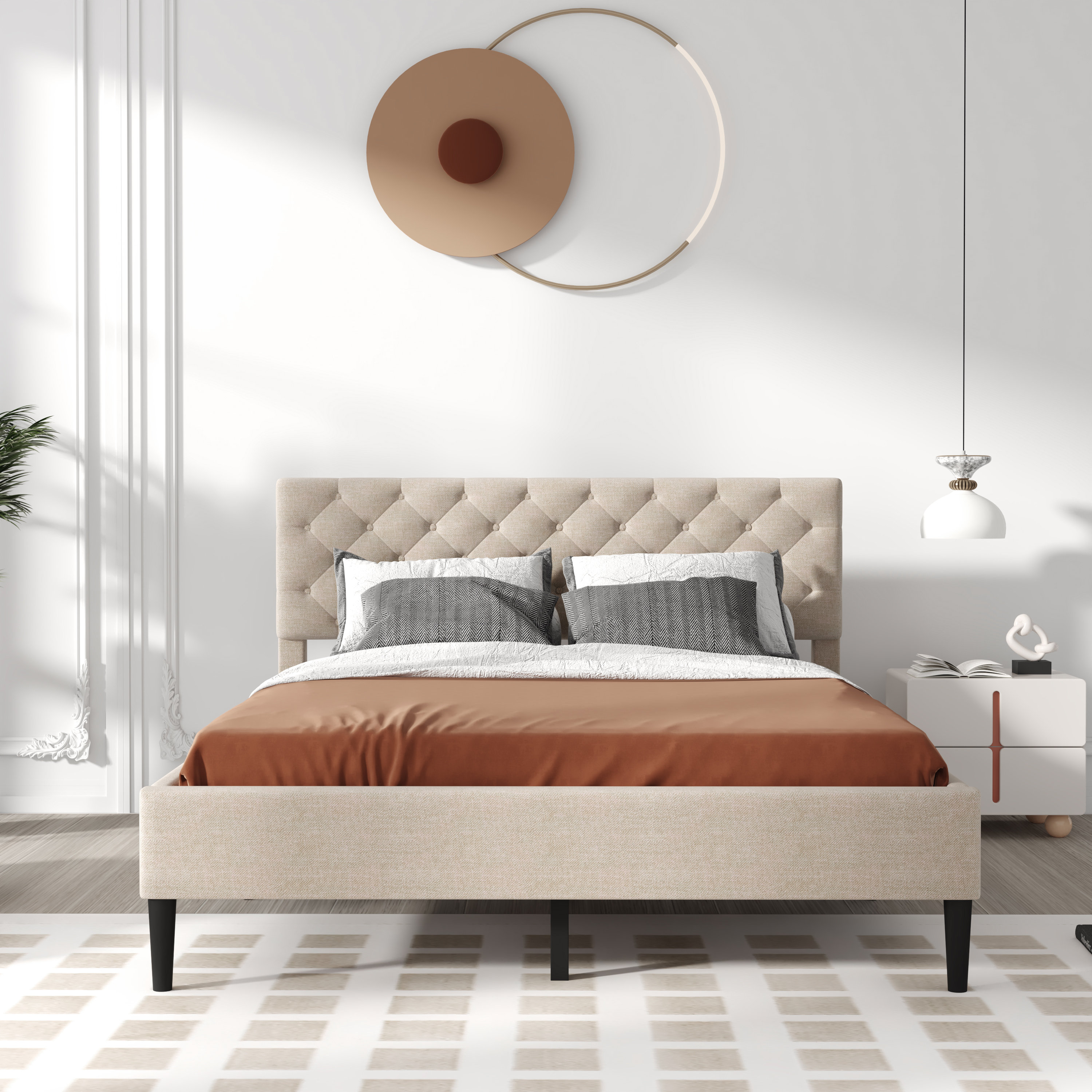 Winston Porter Pabby Upholstered Platform Bed | Wayfair