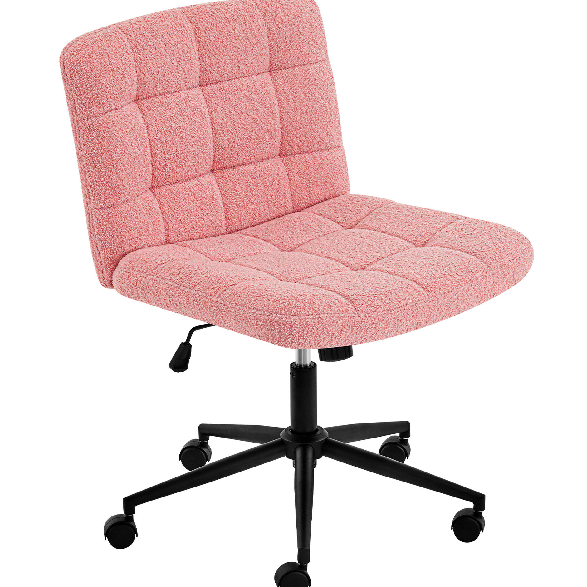 Latitude Run® White 360° Swivel Armless Task Chair With Adjustable ...