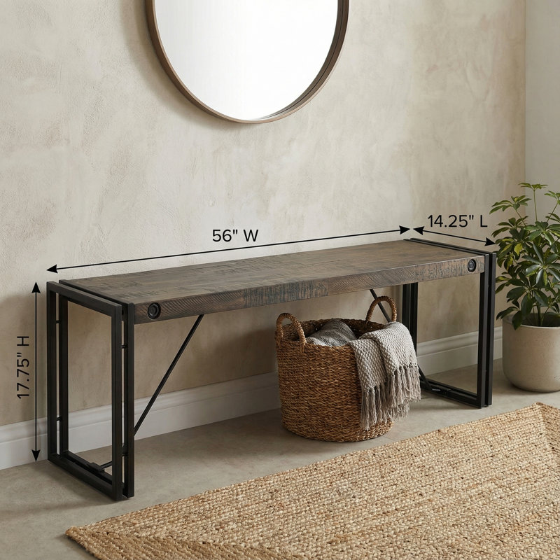 Ebern Designs Cebes Metal/Wood Bench & Reviews | Wayfair