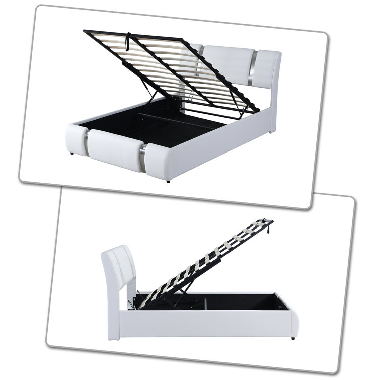 Ivy Bronx Lit plateforme tapissier avec rangement Kendron - Wayfair Canada